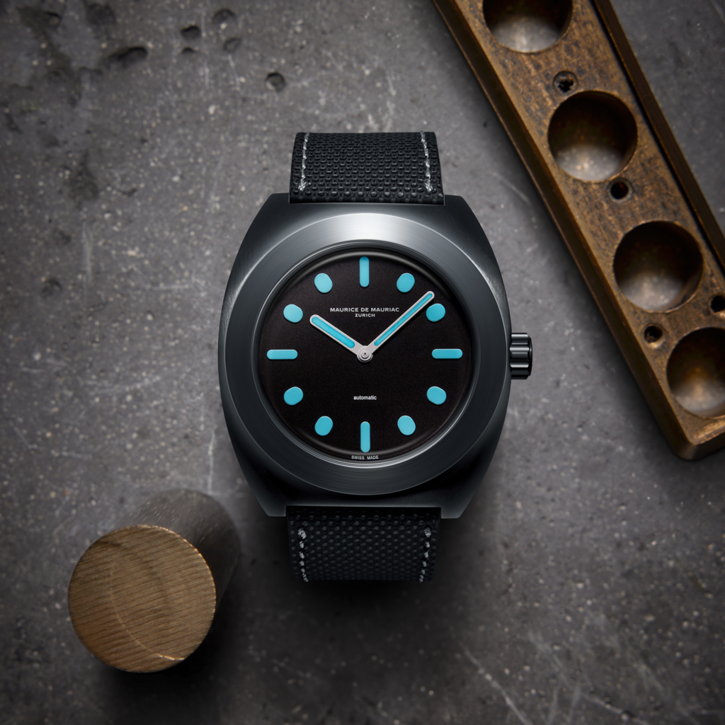 Pillow Watch DLC automatic watch by Maurice de Mauriac Zurich